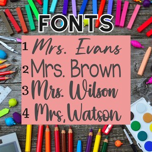 Apple Teacher Flower Frame/teacher Appreciation Gift/teacher Name Frame ...