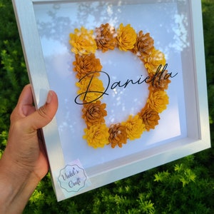 Initial & Name Flower Box/paper Rose Gift Box/customized Gift for ...