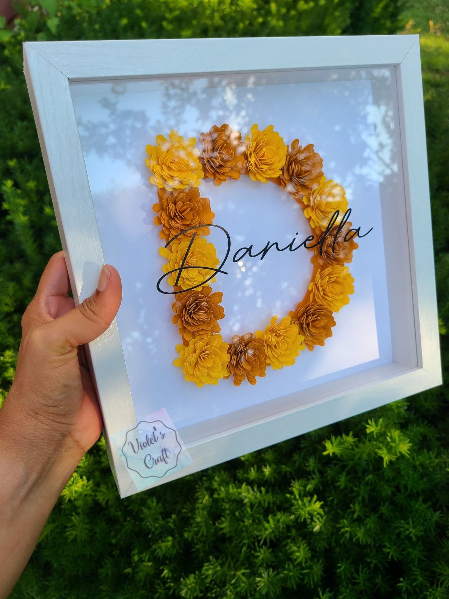 Initial & Name Flower Box/paper Rose Gift Box/customized Gift - Etsy