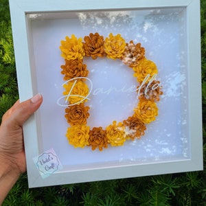 Initial & Name Flower Box/paper Rose Gift Box/customized Gift for ...