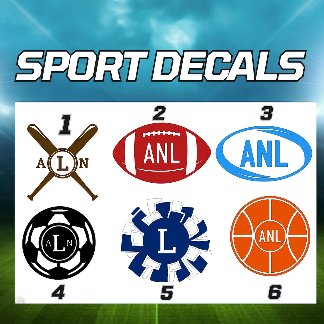 Sports Balls Decals/sport Car Decal/ Personalized Sport Decal/ Custom ...
