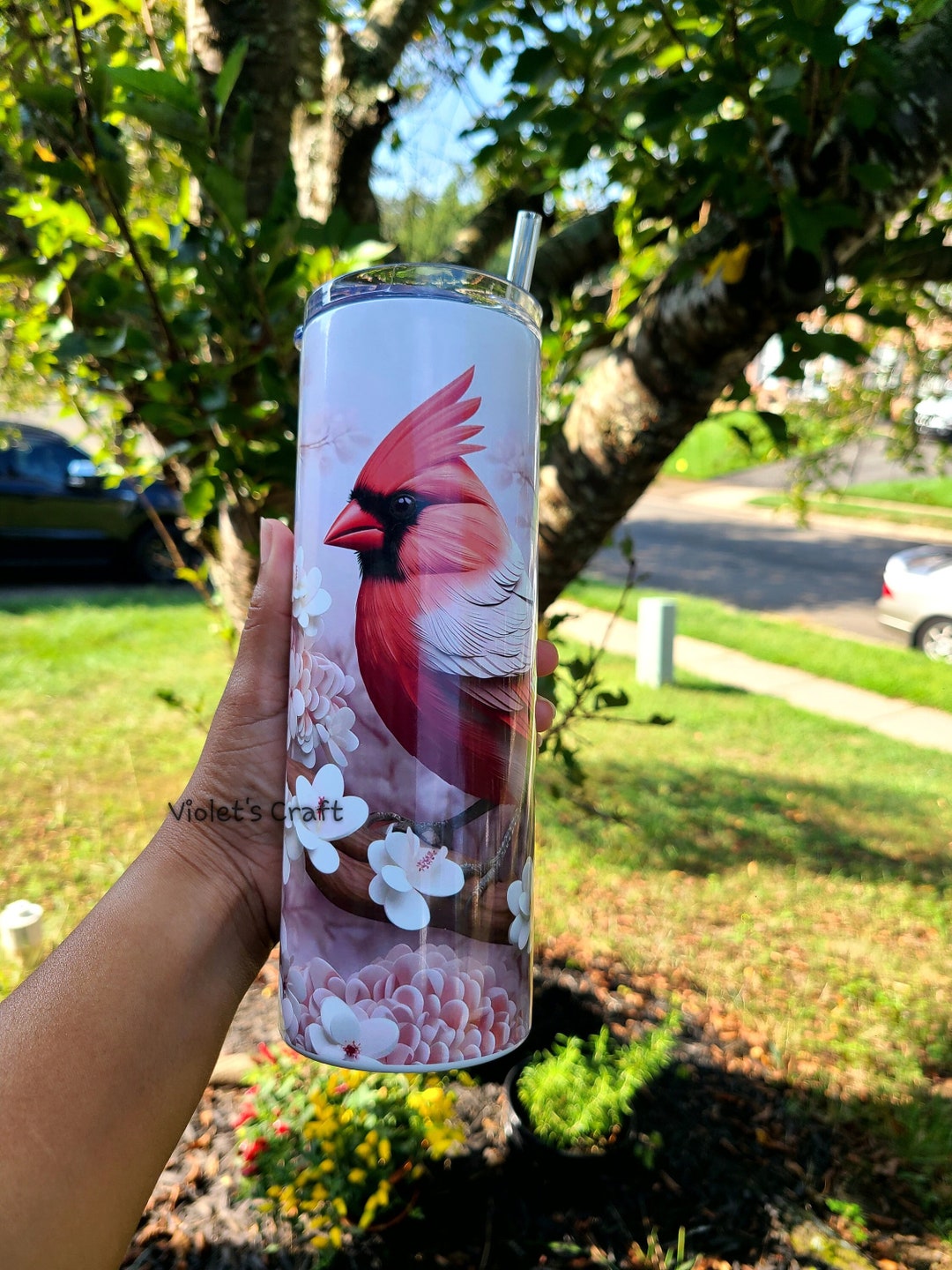 Skinny Tumbler With Lid and Straw| Metal Tumbler | Cardinal Tumbler ...