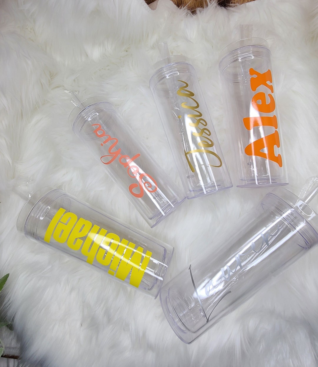 Personalized Tumbler With Straw 18.5 Oz.- Custom Tumbler With Straw ...