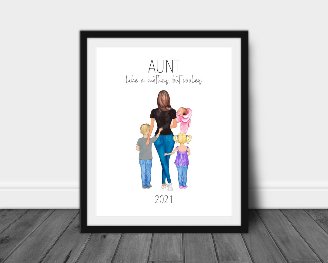 Custom Portrait for Aunt, Gift for Aunt, Personalized Portrait for Aunt ...