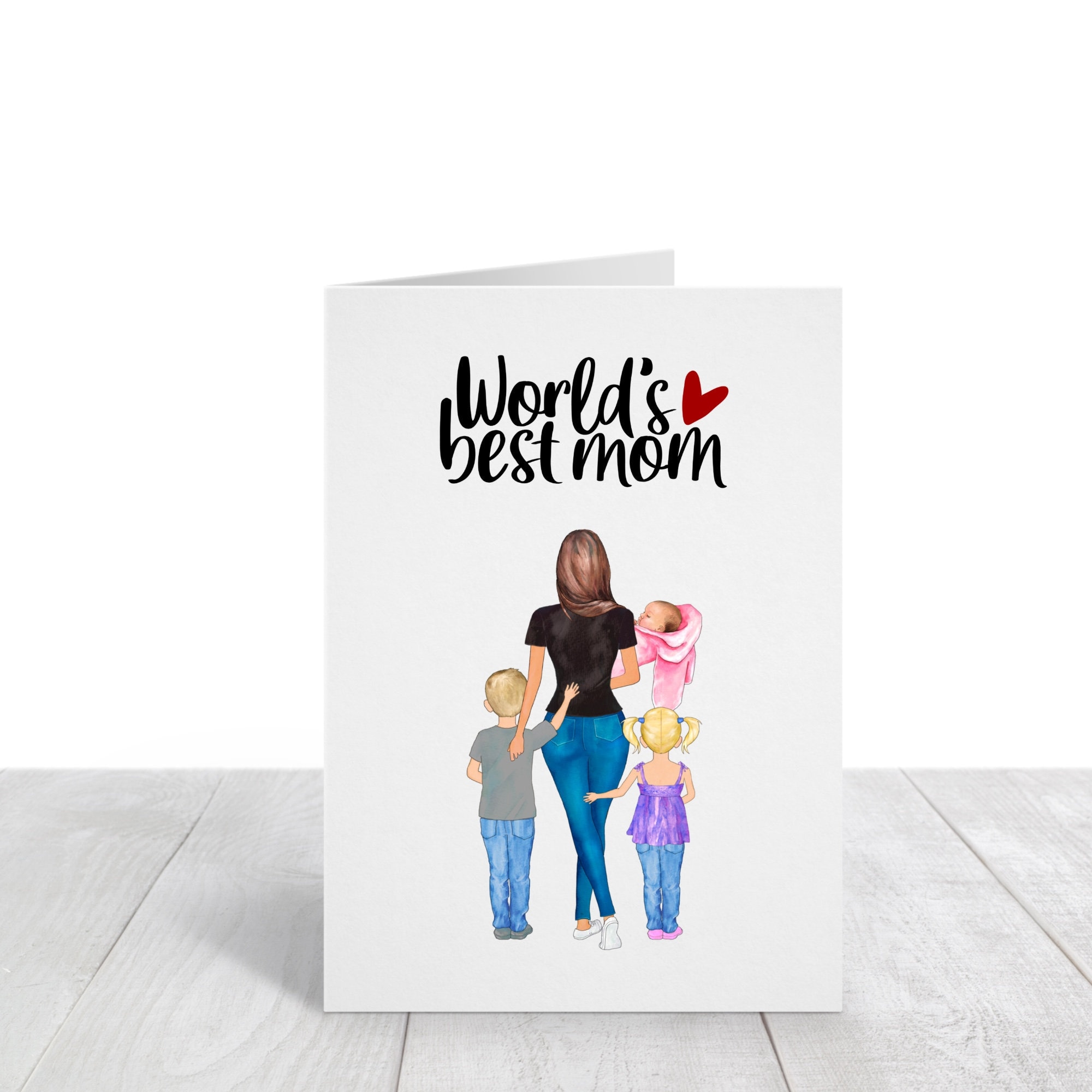Personalized Mothers Day Card Card for Mom From Kids Custom - Etsy UK