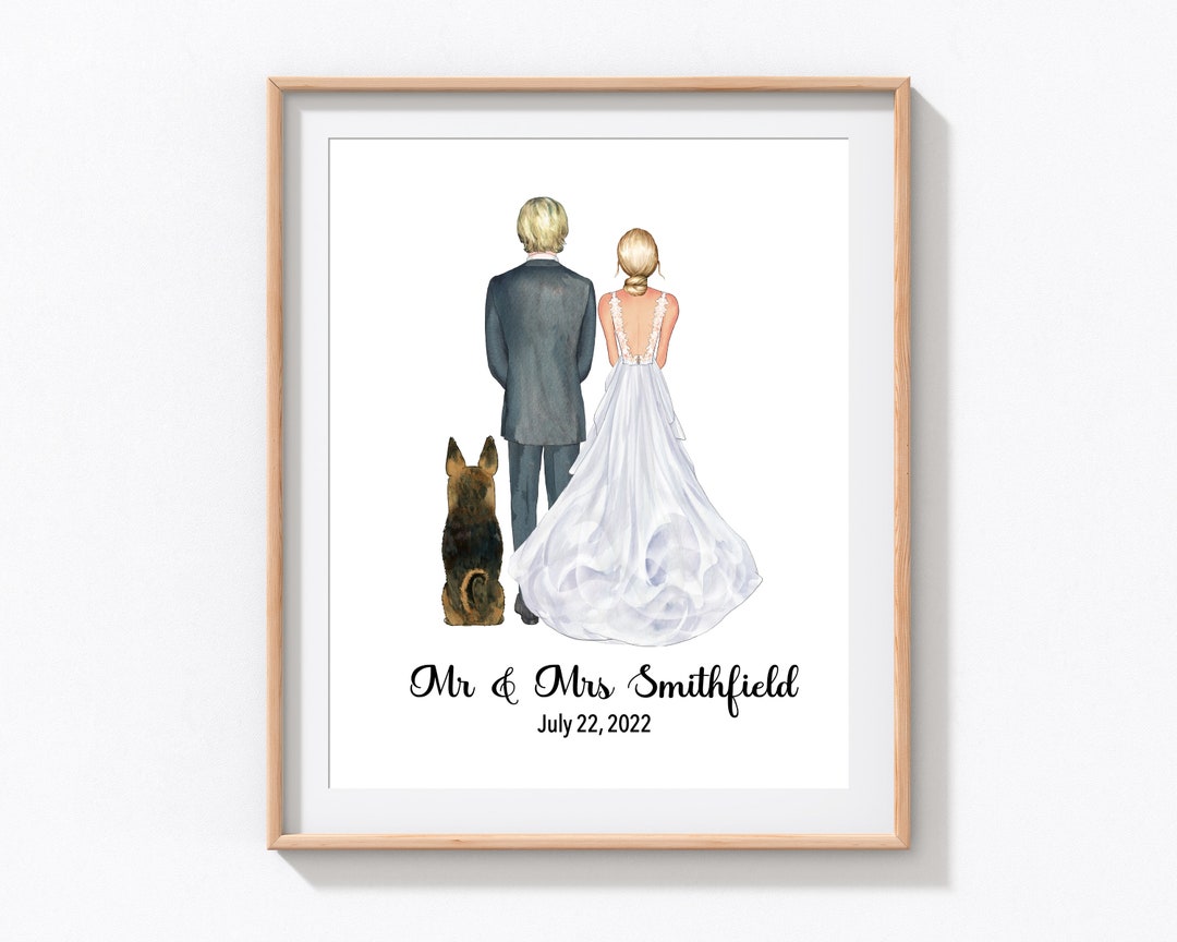 Wedding Portrait, Custom Wedding Portrait, Personalized Wedding ...