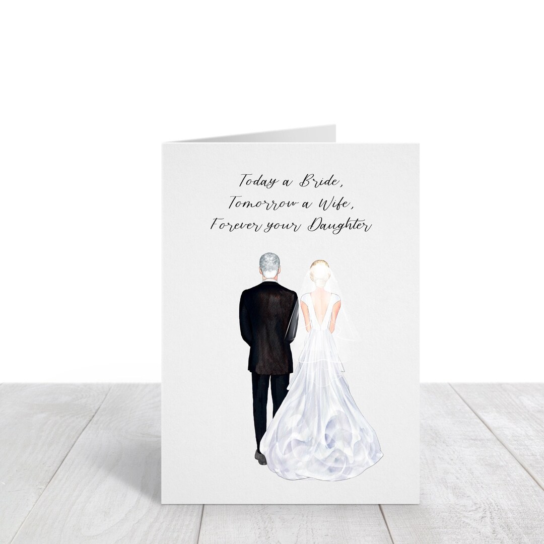 Father of the Bride Card, Custom Father of the Bride Card, Personalized ...