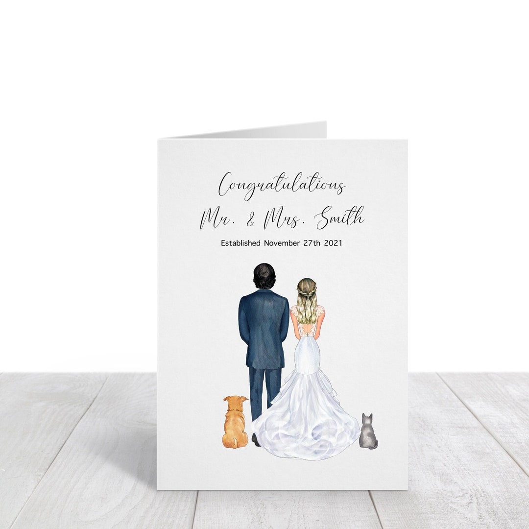 Wedding Card, Personalized Wedding Gift, Custom Wedding Card ...
