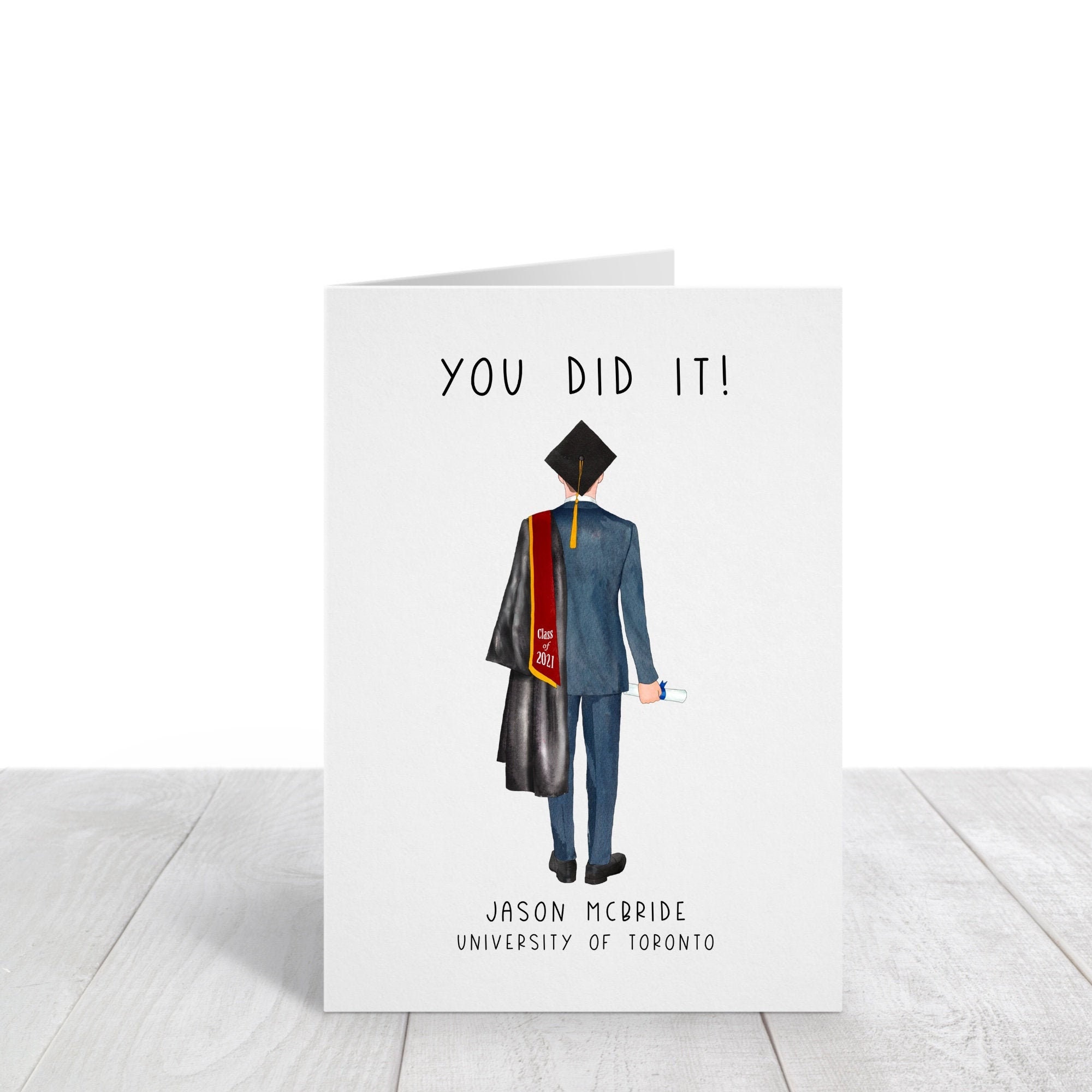 Custom Graduation Card Personalized Graduation Card for Son | Etsy