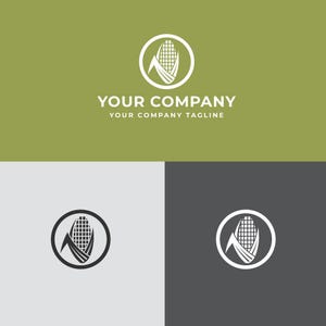 Modern Maize Farming Logo, Homestead Logo, Farmers Market Logo, Organic ...