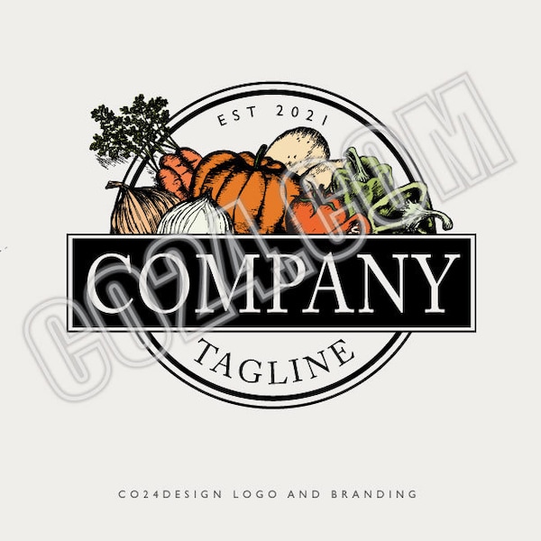 Vegetable Logo - Etsy