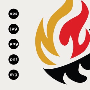 Wok Cooking Logo, Flaming Wok, Pre Made Restaurant Logo, Stir-fry ...