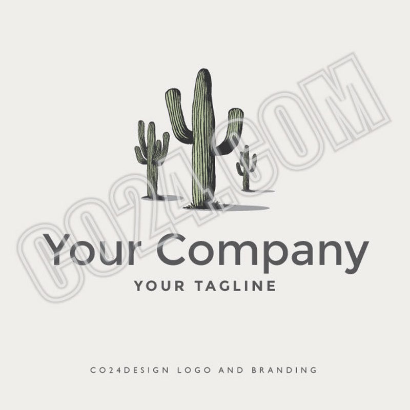 Premade Cactus Logo - Etsy