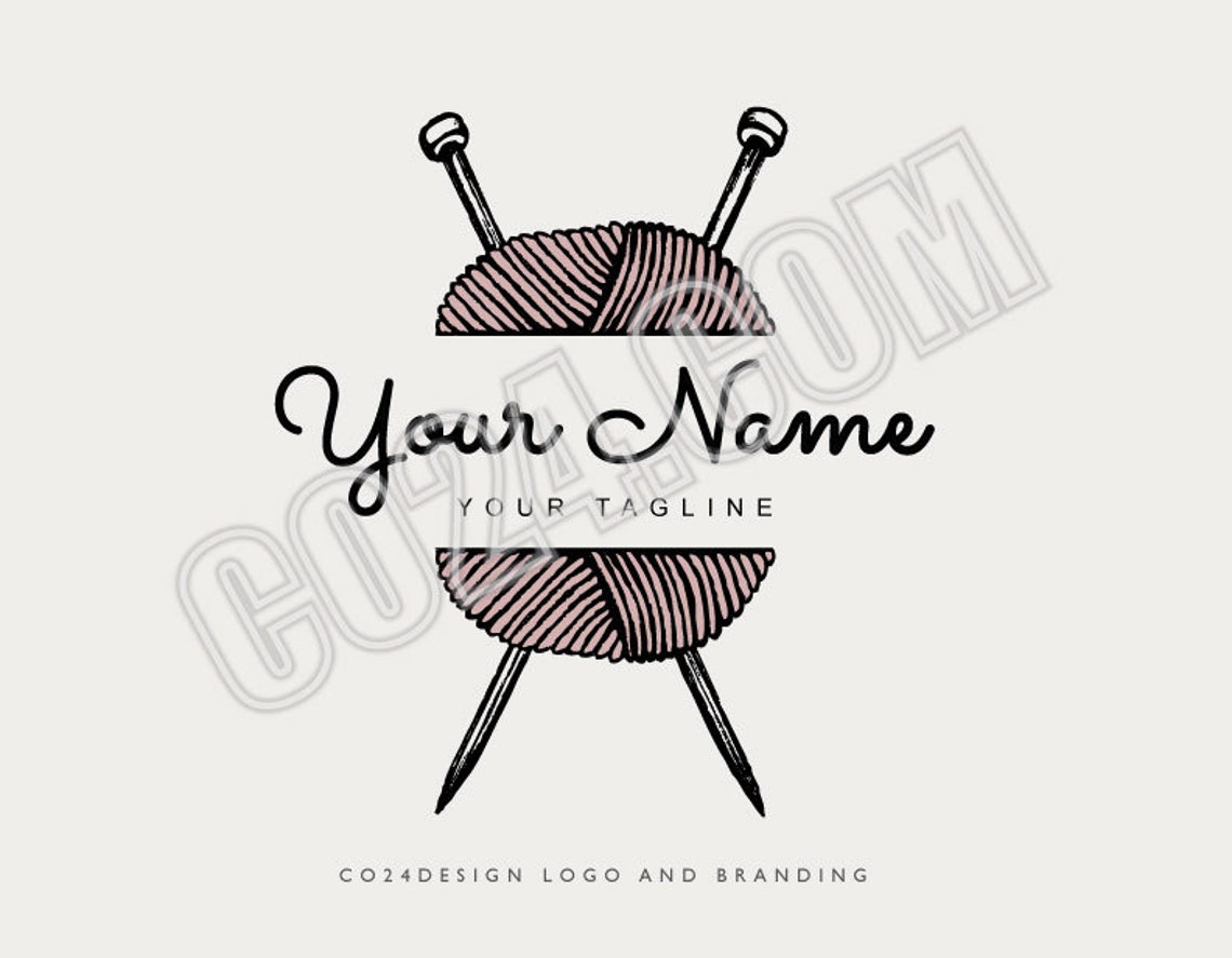 Yarn Logo Knitting Logo Wool Logo Knitting Needles and Wool - Etsy