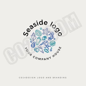 Seashell Logo, Beach Logo, Starfish Logo, Shell Collection Logo ...