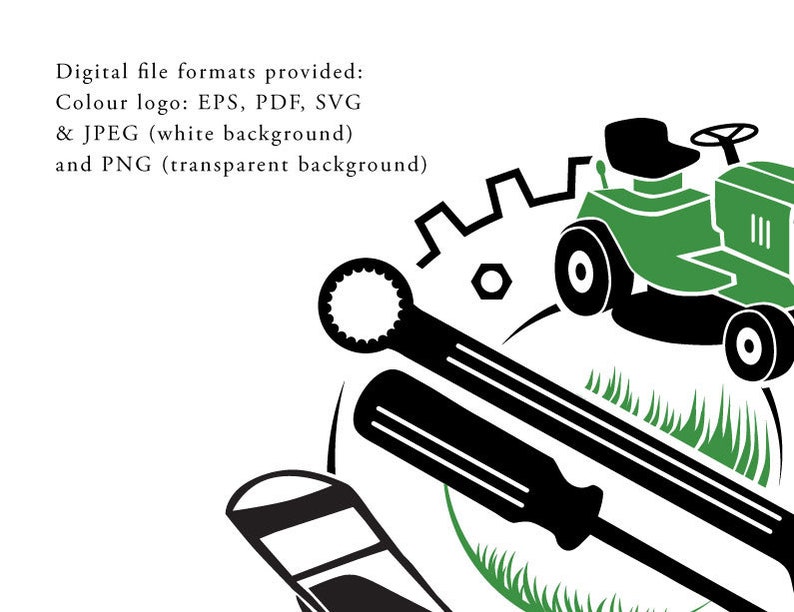Lawn Equipment Repair Logo Mower Repair Service Logo Garden - Etsy