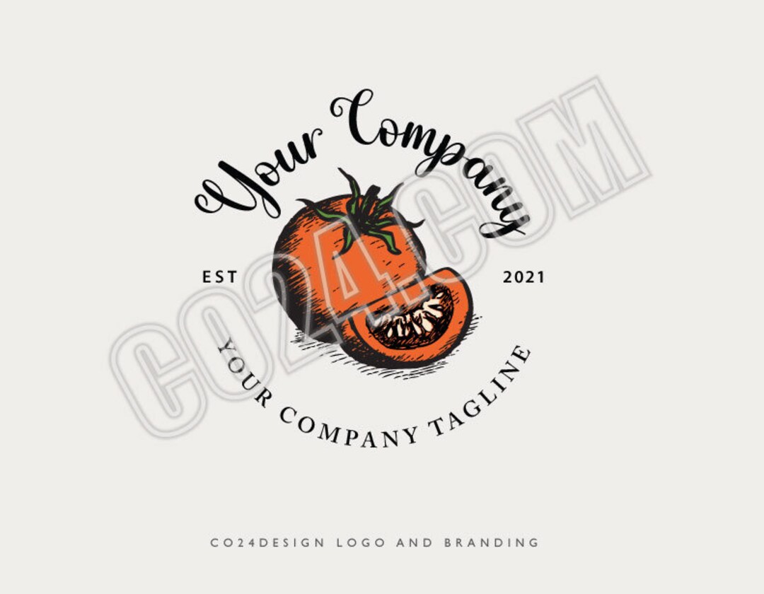 Tomato Logo, Farm Logo, Home Produce Logo, Locally Grown Logo, Food ...