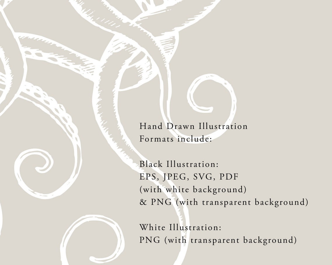 Vintage Kraken Octopus Drawing, Hand Drawn Marine Art (eps, Svg, Jpeg ...