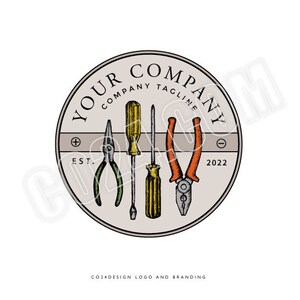 Electrician Pre-made Logo Vintage Style Design Electrical - Etsy