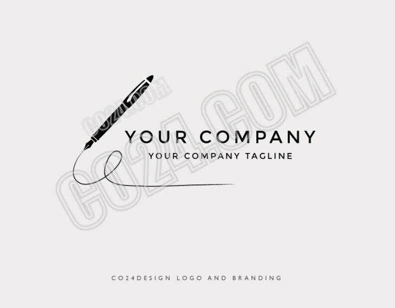 Personalized Pen Logo Design: Journalist, Copywriter, Writer, Blogger ...