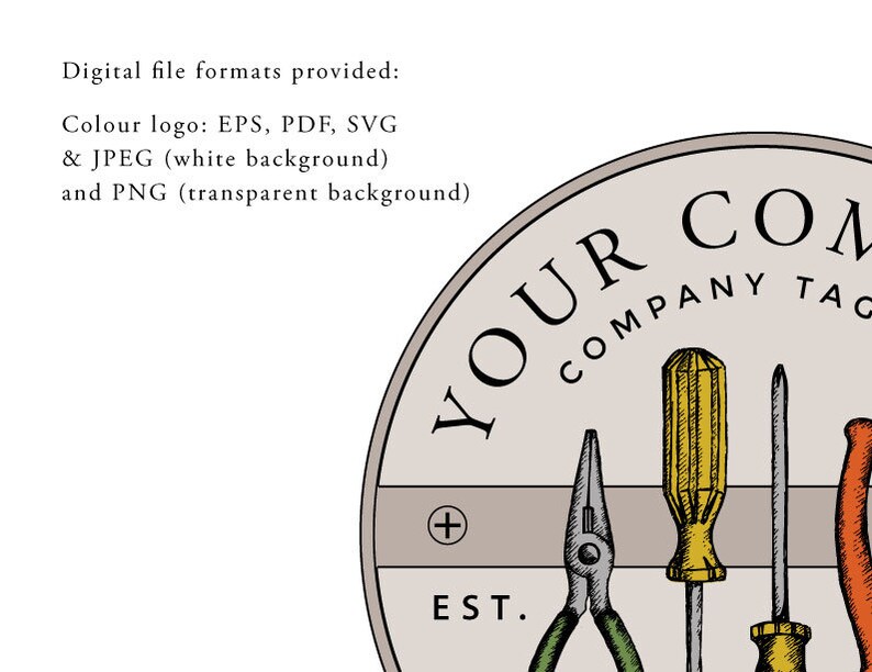 Electrician Pre-made Logo Vintage Style Design Electrical - Etsy