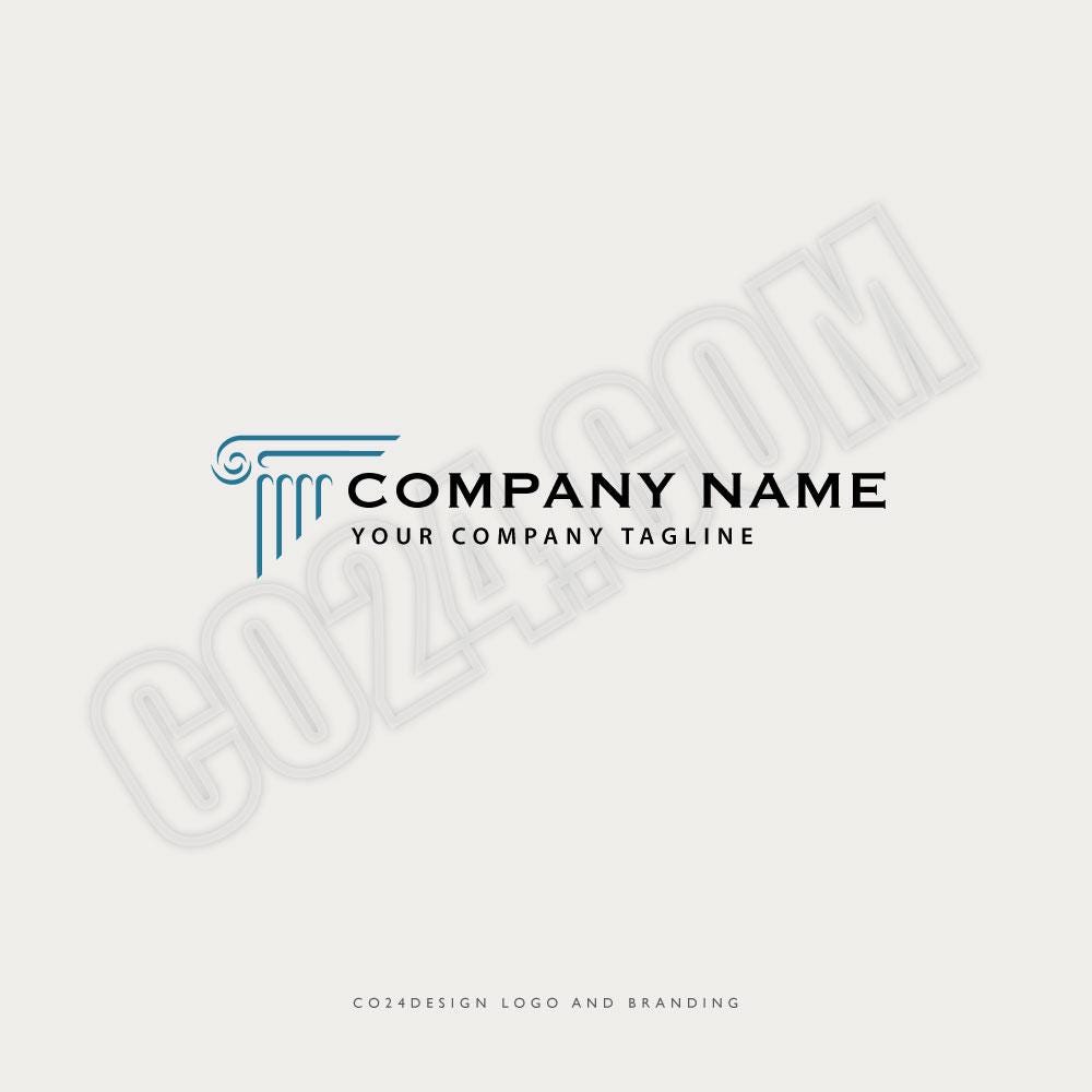 Personalized Greek Column Logo Design: Law Firm, Attorney, Notary ...