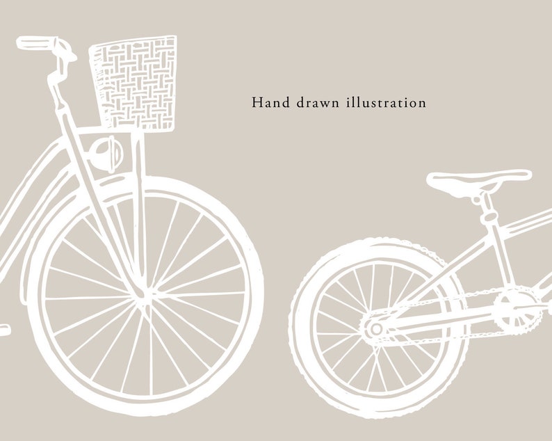 Bike Store Logo Hand Drawn Bike Illustration Bicycle Shop - Etsy