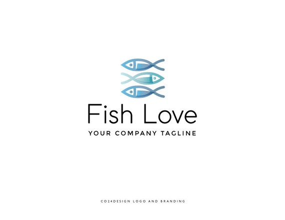 Fish Logo Fishmongers Logo Minimalist Logo Design - Etsy