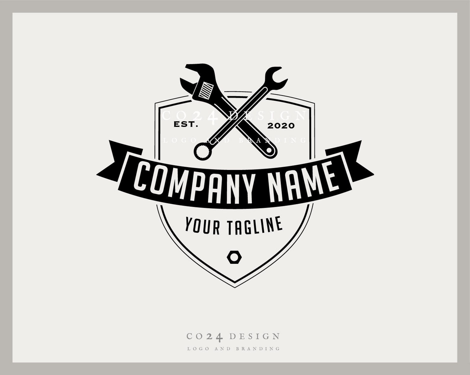 Auto Repair Shop Logo Motor Mechanics Vintage Style Pre-made - Etsy