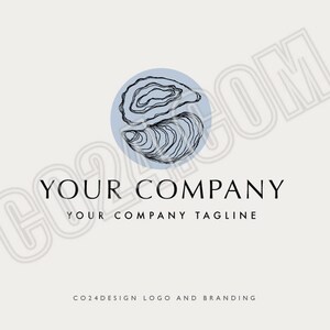Oyster Shells Logo, Shellfish Logo, Beach Logo, Shell Logo, Marine Life ...