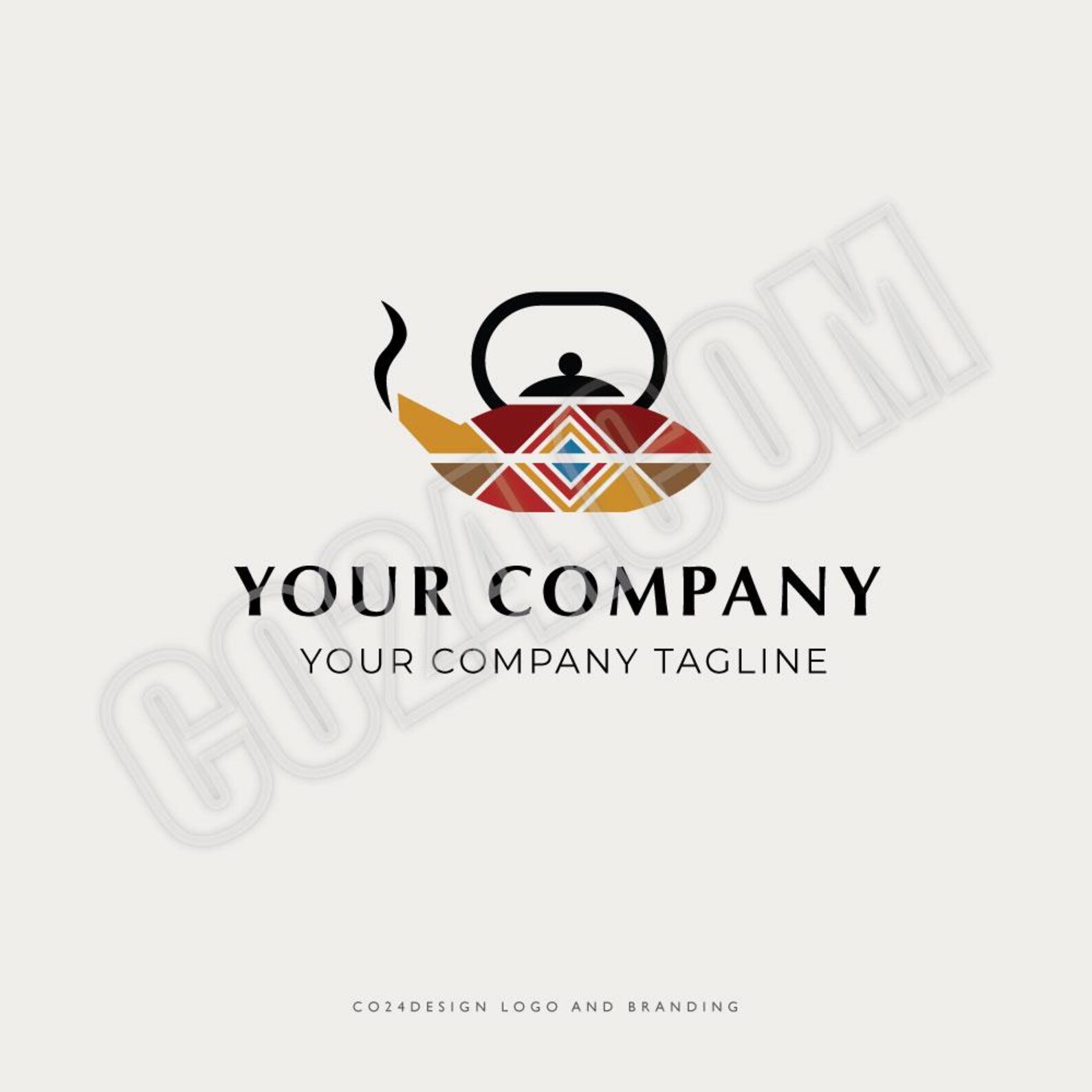 Asian Teapot Logo: Premade Tea Shop Design (eps, Svg, Jpeg, Pdf, Png ...