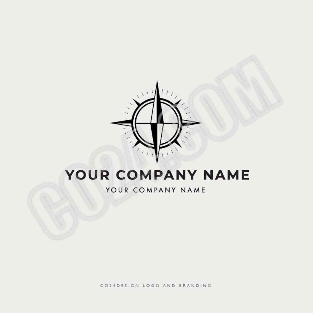 Compass Logo, Travel Logo, Adventure Logo, Nautical Logo, Coastal Logo ...