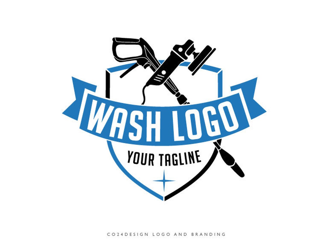 Car Wash Logo Auto Cleaning Shield Logo Auto Cleaning | Etsy