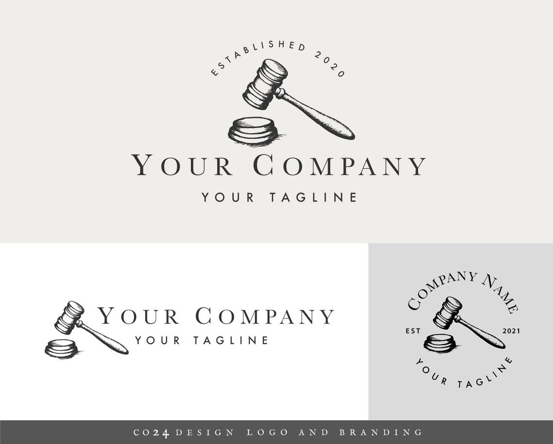 Auctioneers Pre Made Logo Auctioneers Gavel Hammer Logo | Etsy