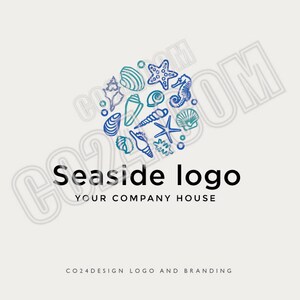 Seashell Logo, Beach Logo, Starfish Logo, Shell Collection Logo ...