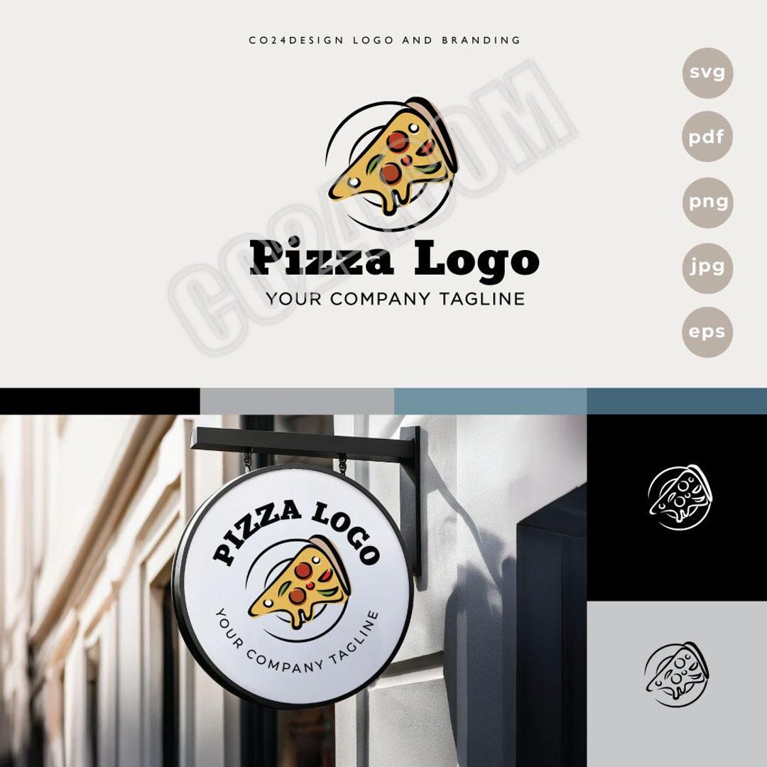 Pizza Restaurant Logo: Italian Cuisine Branding (eps, Svg, Jpeg, Pdf ...