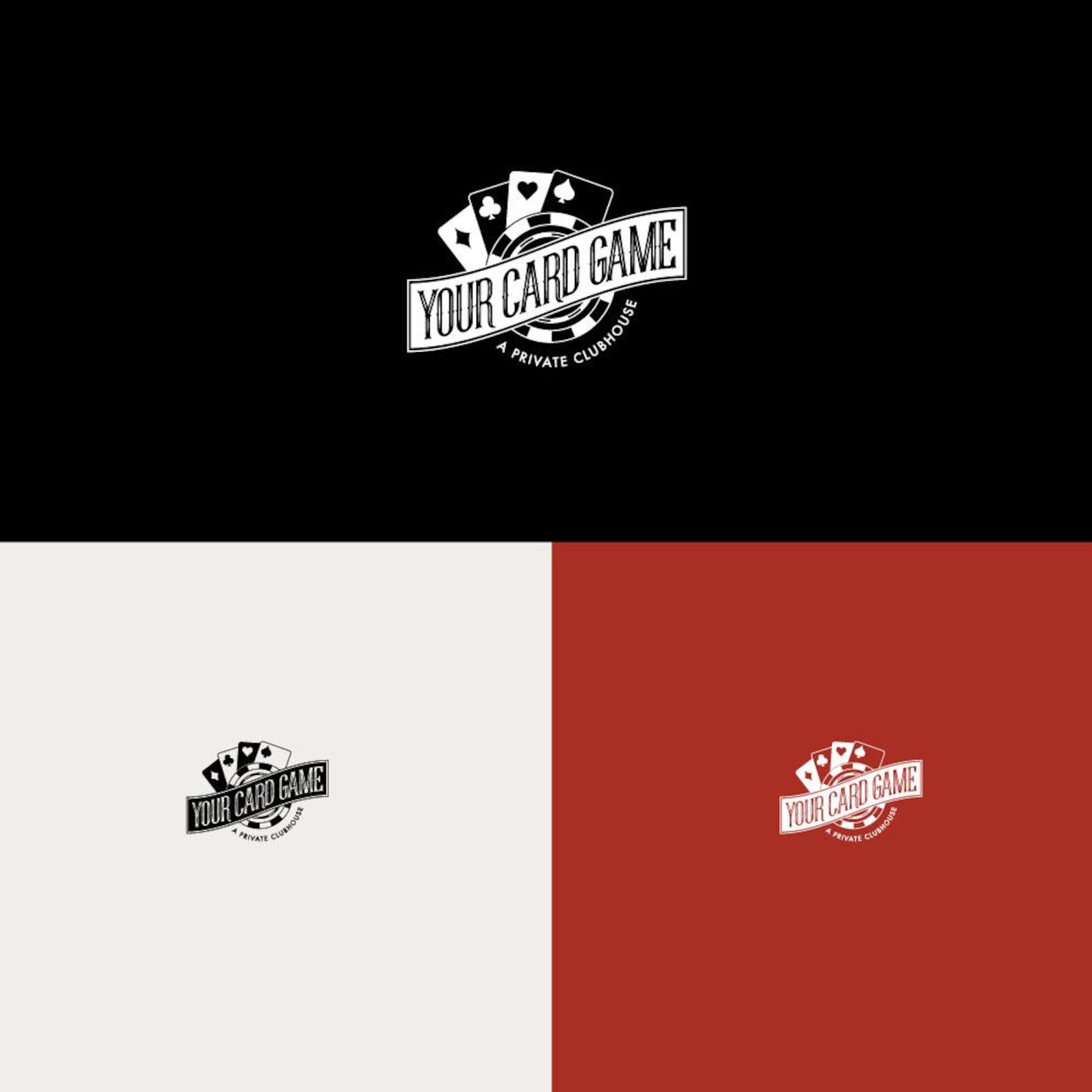 Card Game Logo Design: Playing Cards Club Branding (eps, Svg, Jpeg, Pdf ...