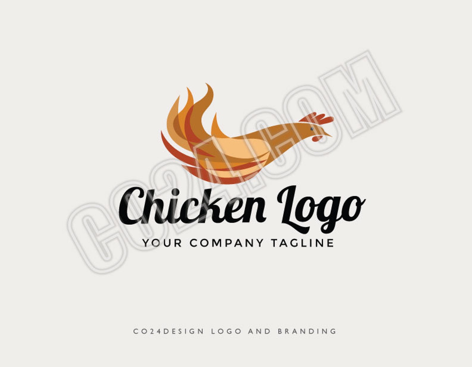 Chicken Premade Logo, Hen Logo, Free Range Chicken Logo, Home Farm Logo ...