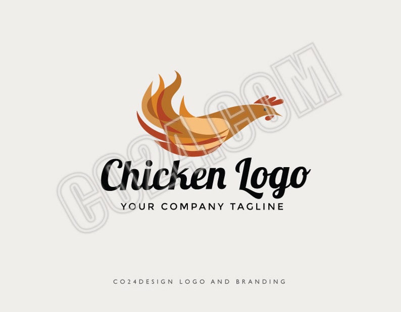 Chicken Premade Logo, Hen Logo, Free Range Chicken Logo, Home Farm Logo ...