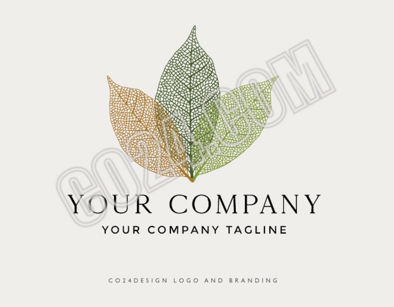 Three Leaves Logo Woodland Logo Leaf Logo Botanical Logo - Etsy