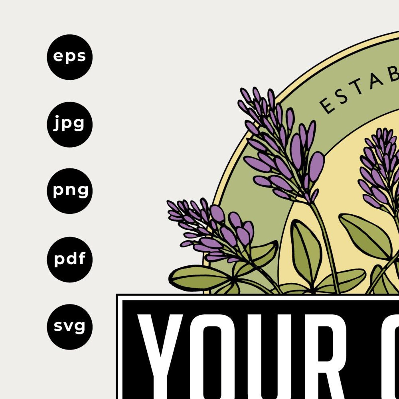 Alfalfa Farmers Logo: Purple Medic Pre-made Design (eps, Svg, Jpeg, Pdf ...