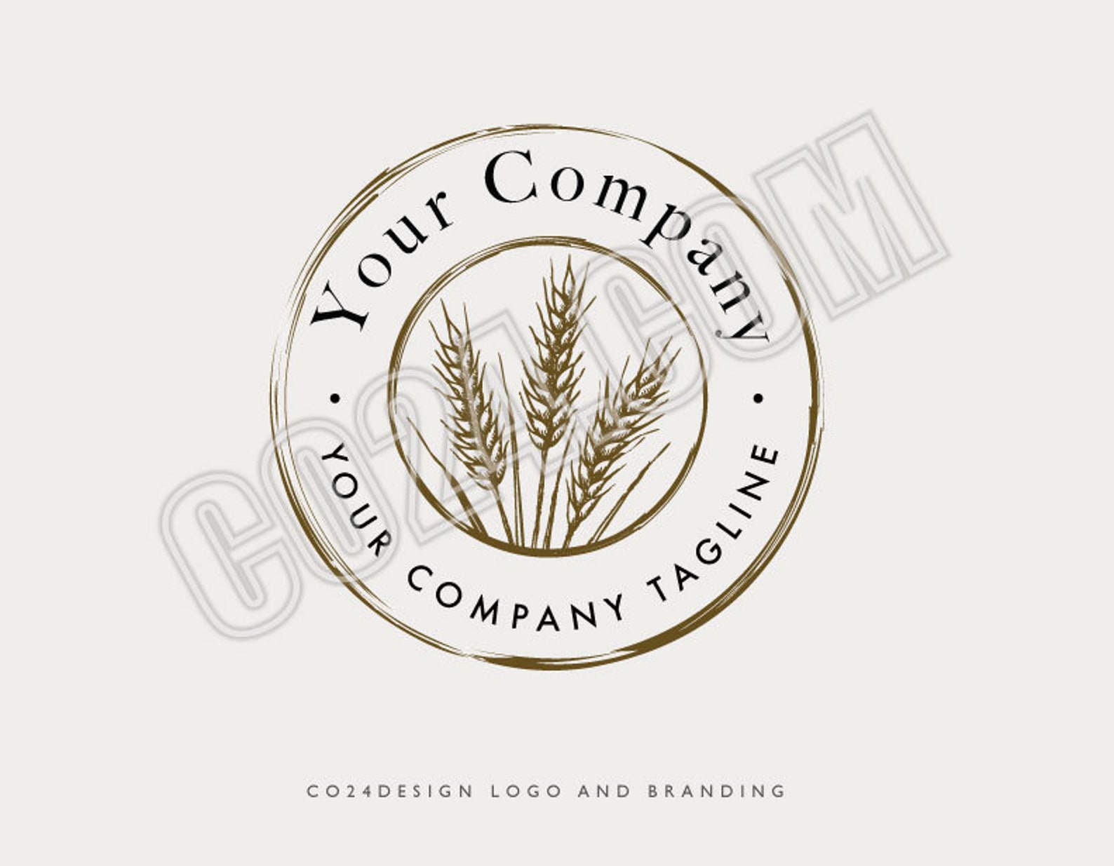 Wheat Logo Design: Hand-drawn Crop Illustration (eps, Svg, Jpeg, Pdf ...