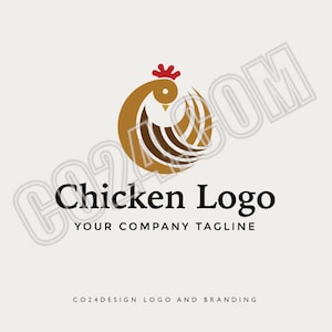 Chicken Logo, Hen Logo Design, Organic Meat Logo, Free Range Eggs Logo ...