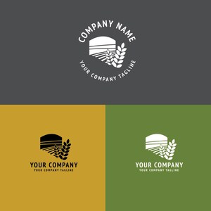 Farming Fields Logo, Family Farm Pre-made Logo, Agricultural Logo ...