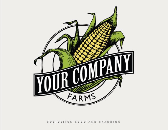 Maize Farming Logo Homestead Logo Farmers Market Logo | Etsy