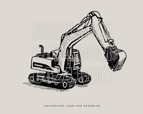 Excavator Drawing