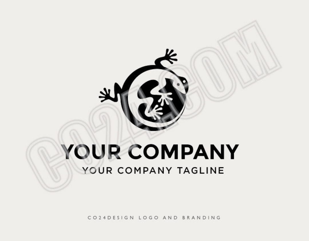 Lizard Logo, Gecko Logo, Reptile Logo, Salamander Logo, Lizard ...