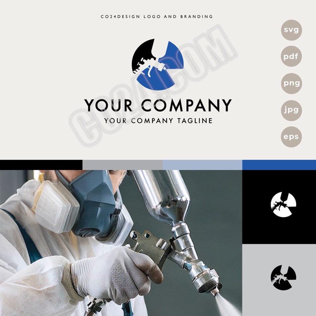 Spray Painting Logo, Spray Paint Art Logo Design, Auto Paintwork ...