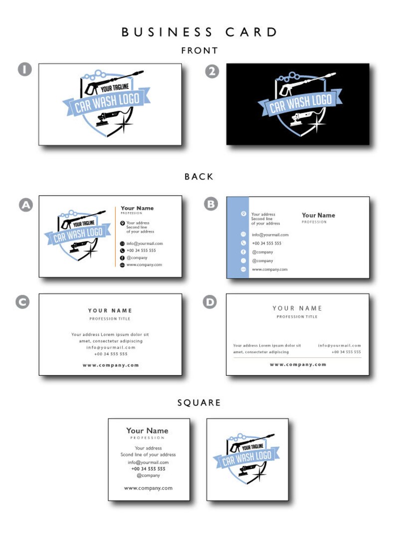 Auto Wash Logo Car Cleaning Shield Logo Vehicle Washing - Etsy