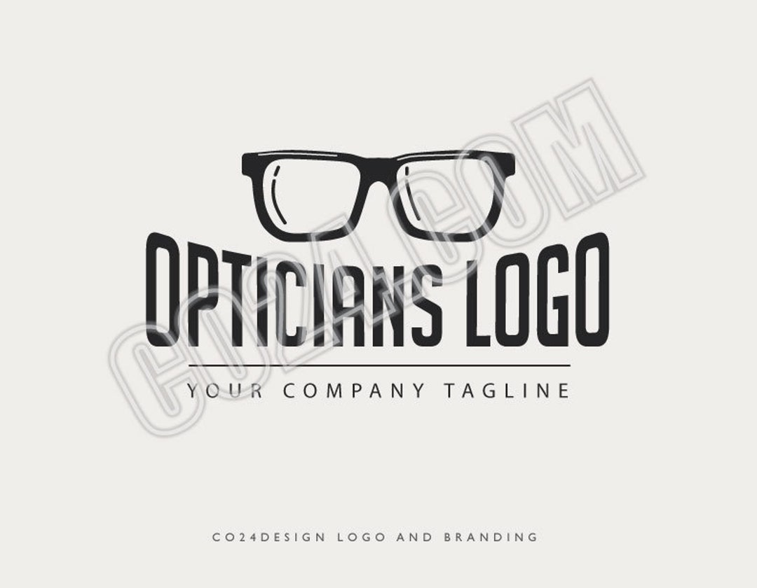 Opticians Logo, Vintage Style Spectacles Logo, Pair of Glasses Logo ...